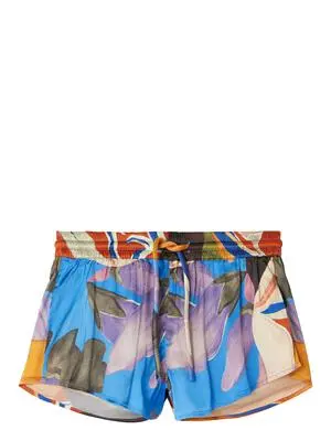 DONDE ESTEBAN Palenque Floral Print Satin Shorts - Multi