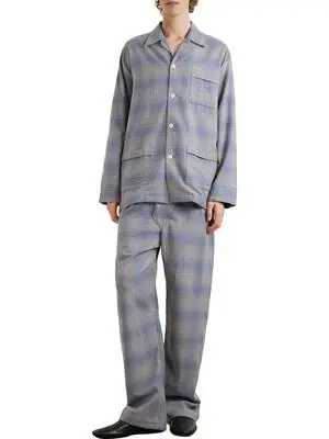 Derek Rose Kelburn 52 Straight-leg Pyjama Trousers - Blue