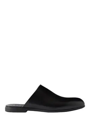 JIL SANDER Sabot Leather Mules - Black