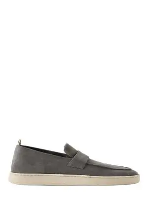 Officine Creative Herbie 001 Suede Loafers - Gray