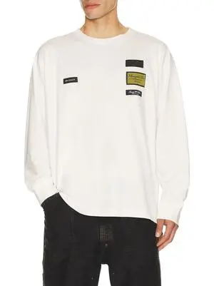 MAISON MARGIELA Long Sleeve Top In White - Off White