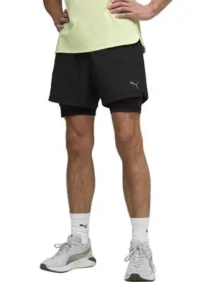PUMA Pwrmode Training 2-in-1 Stretch Woven Shorts - Black