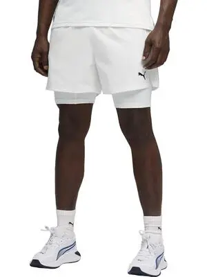 PUMA Pwrmode Training 2-in-1 Stretch Woven Shorts - White
