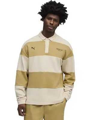 PUMA Porsche Legacy Long Sleeve Polo Shirt - Beige