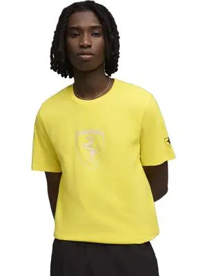 PUMA Scuderia Ferrari Tonal Shield T-shirt - Yellow