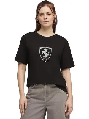 PUMA Scuderia Ferrari Tonal Shield T-shirt - Black