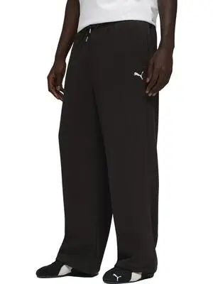 PUMA Wardrobe Essentials Wide Leg Sweatpants - Black