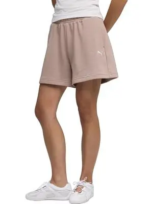 PUMA Wardrobe Essentials Relaxed 4" Shorts - Beige