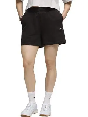 PUMA Wardrobe Essentials Relaxed 4" Shorts - Black