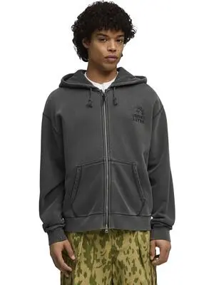 PUMA Zip-up Relaxed Fit Hoodie - Gray