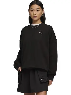 PUMA Wardrobe Essentials Oversized Sweatshirt - Black