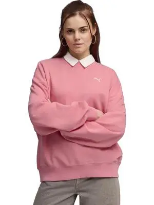 PUMA Wardrobe Essentials Oversized Sweatshirt - Pink