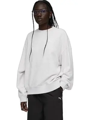 PUMA Wardrobe Essentials Oversized Sweatshirt - White