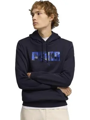 PUMA Essentials Logo Lab Fleece Hoodie - Blue