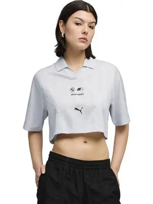 PUMA Bmw Motorsport Cropped Polo Shirt - Gray