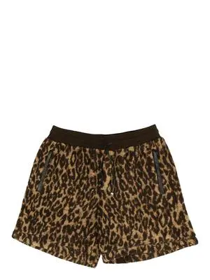 Amiri Leopard Print Fleece Shorts - Multicolor