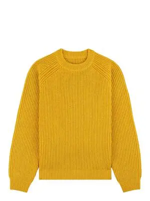 Aimé Leon Dore Heavyweight Shaker Stitch Crewneck - Yellow