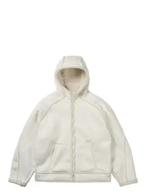 PALACE Sherpa Faux Suede Hooded Jacket - White