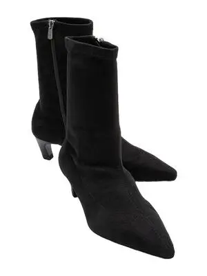 PROLOGUE SHOES Alora Kitten Heel Boot - Black Suede