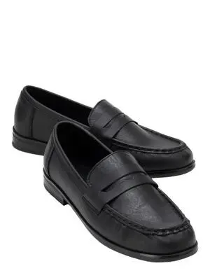 FOREVER & ALWAYS SHOES Valia Leather Loafer Black