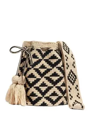 ONE THREAD COLLECTIVE Maribel Cross-body Bag - Black + Beige
