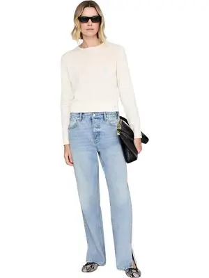 ANINE BING Moni Crop Sweater - Ivory