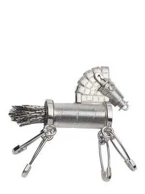 Dior Couture Charms Horse Brooch - Silver