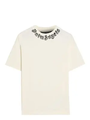 Palm Angels Printed Cottonjersey Tshirt - Off-white
