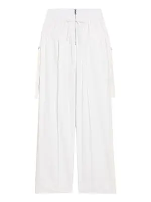 3.1 Phillip Lim Canvas-trimmed Cotton-blend Wide-leg Pants - White