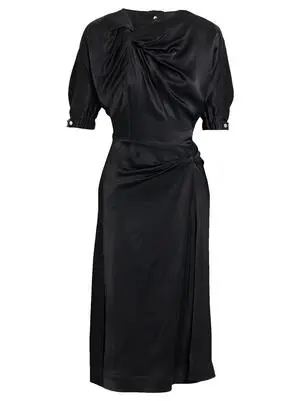 3.1 Phillip Lim Twisted Satin Midi Dress - Black
