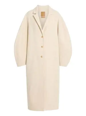 LE17SEPTEMBRE Wool-blend Twill Coat - Cream