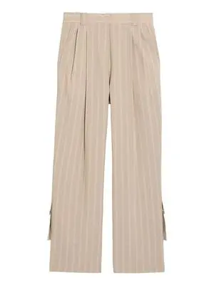 3.1 Phillip Lim Pinstriped Woven Straight-leg Pants - Beige