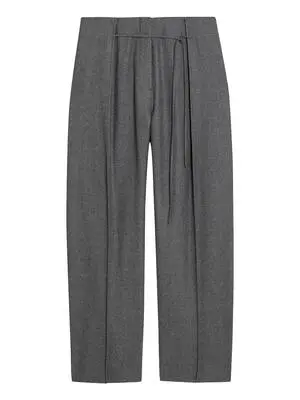 LE17SEPTEMBRE Wool-flannel Wide-leg Pants - Anthracite