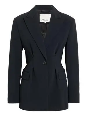 3.1 Phillip Lim Pleated Crepe Blazer - Black