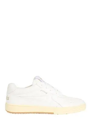 Palm Angels University Quilted Leather Sneakers - White