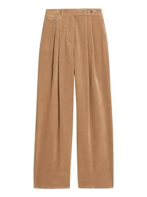 LE17SEPTEMBRE Cotton-blend Corduroy Wide-leg Pants - Sand