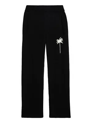 Palm Angels Intarsia Cotton And Merino Woolblend Sweatpants - Black