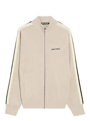 Palm Angels Knitted Zip-up Cardigan - Beige