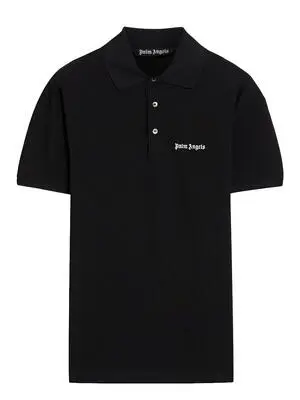 Palm Angels Cottonjersey Polo Shirt - Black