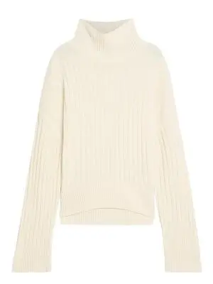 LE17SEPTEMBRE Ribbed Wool Turtleneck Sweater - Ivory