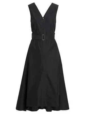 3.1 Phillip Lim Belted Cotton-blend Poplin Midi Dress - Black