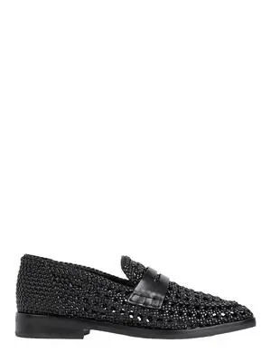 3.1 Phillip Lim Woven Leather Loafers - Black