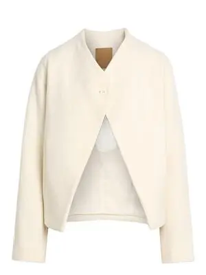 LE17SEPTEMBRE Wool-blend Felt Jacket - Ivory