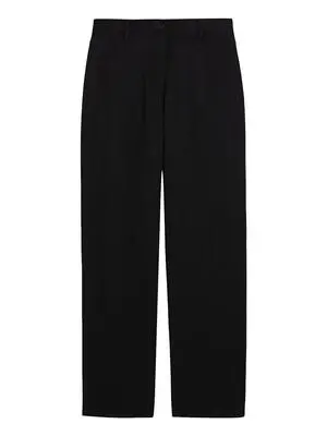 LE17SEPTEMBRE Twill Straight-leg Trousers - Black