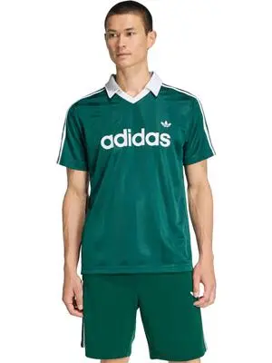 Adidas Archive Collar Engineered Jersey - Collegiate Green