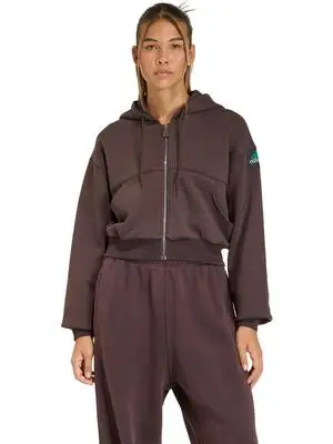 Adidas Equipment Cropped Hoodie - Aurora Coffee