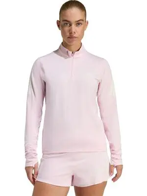 Adidas Adi365 Iconic Running 1/2 Zip Jumper - Clear Pink