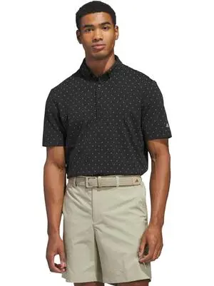 Adidas Ultimate365+ Micro Print Polo Shirt - Black / White