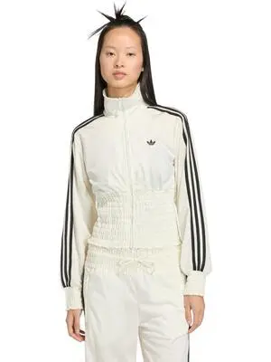 Adidas Smocked Firebird Track Top - Off White