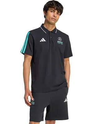 Adidas Mercedes Amg Petronas Formula 1 Team Dna Polo Shirt - Black / Semi Mint Rush
